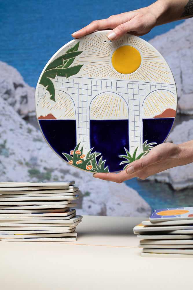 Collection "Habiter en vacances" - Assiette - Caroline Cutaia – matchi